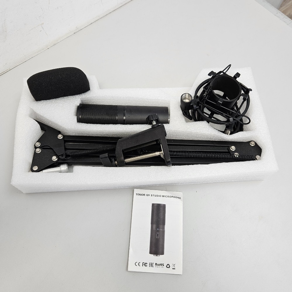 Pre-owned TONOR Q9 USB Cardioid Studio Microphone PC Bundle with Boom ...